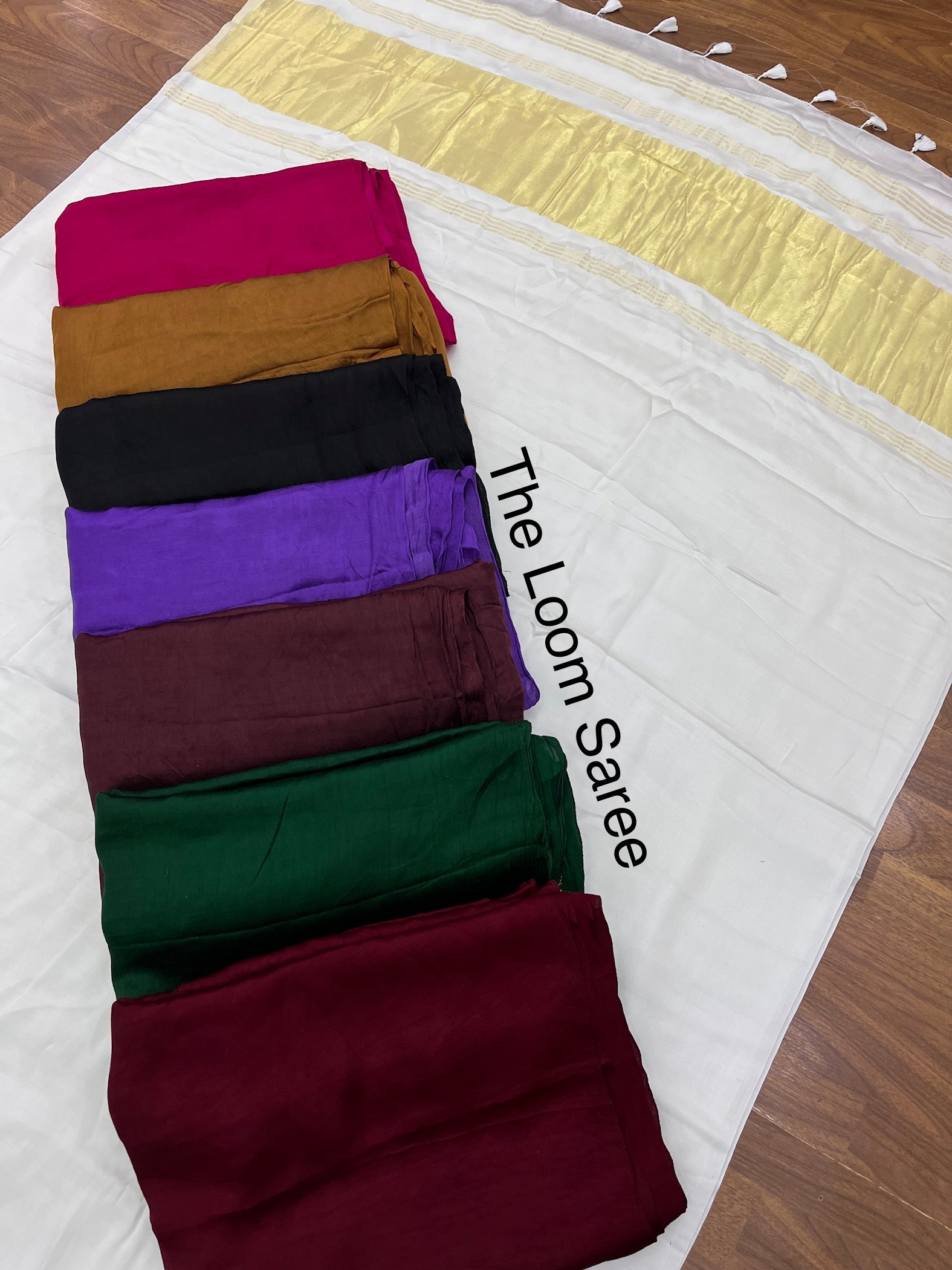 Plain Modal Silk Saree – The Loom Store