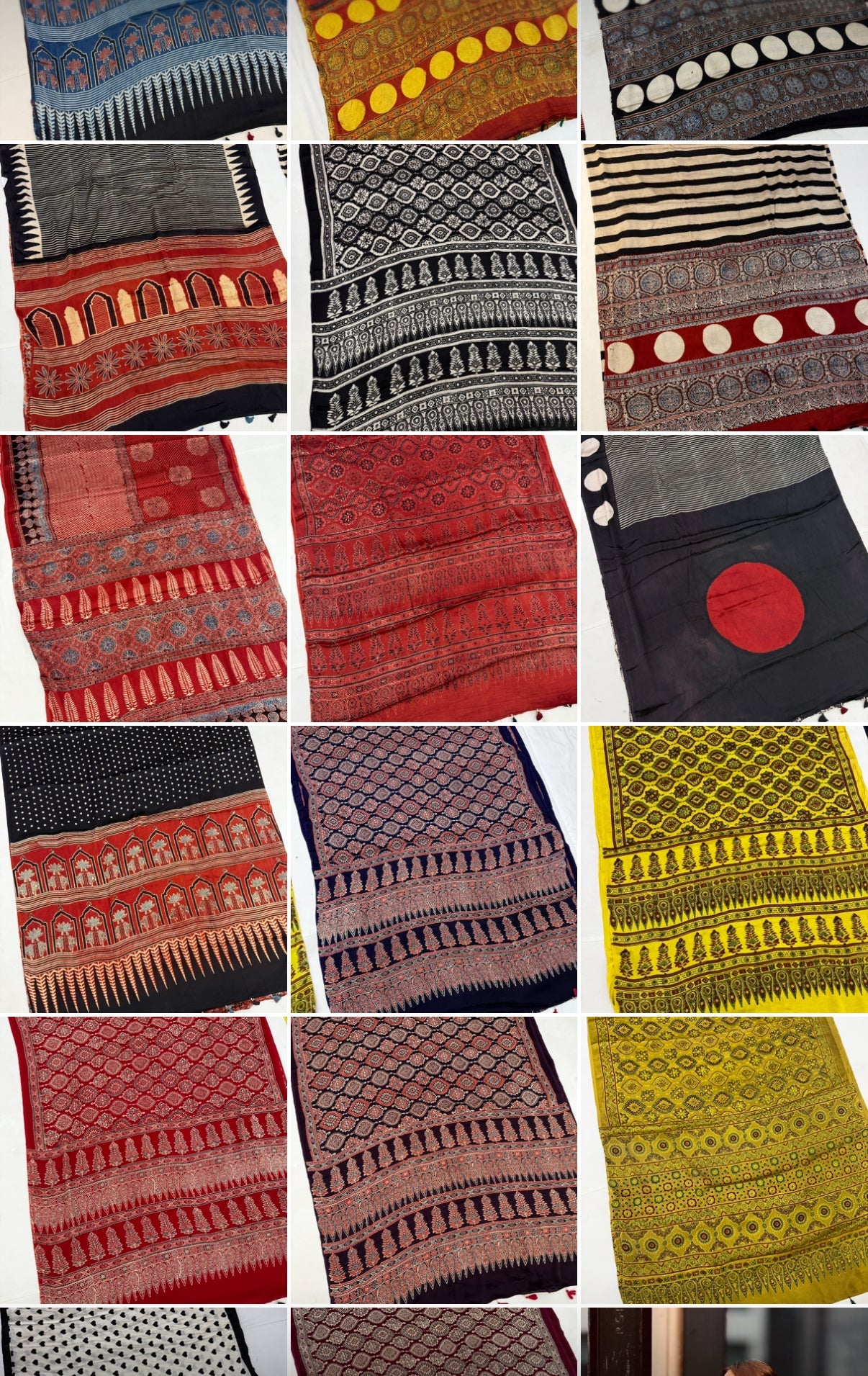 Ajrakh Modal Silk Sarees – The Loom Store