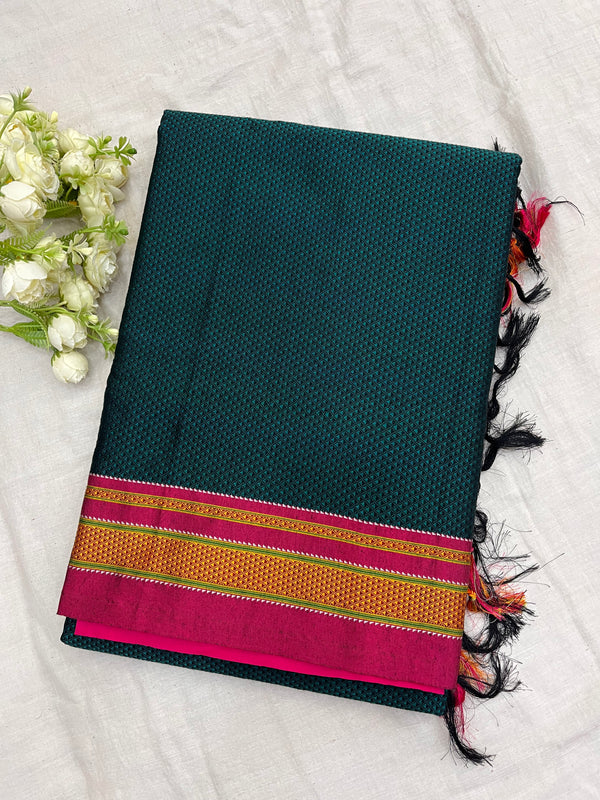 Rama Pink Khun Saree – The Loom Store